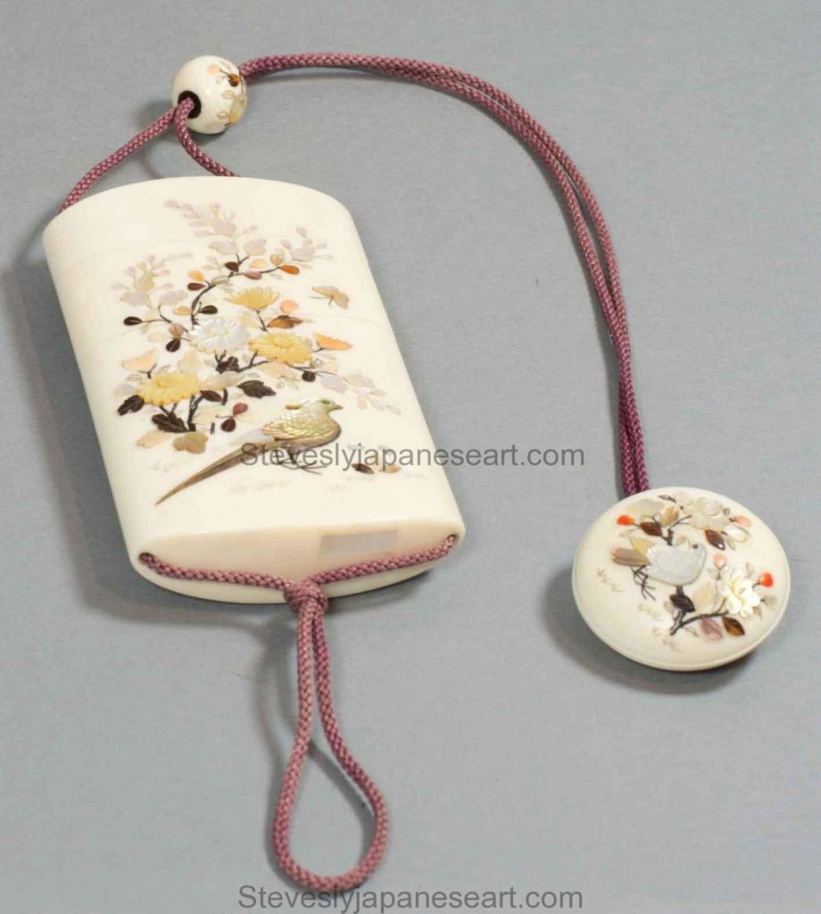 FINE QUALITY JAPANESE IVORY SHIBAYAMA INRO SET | Steve Sly Japanese Art