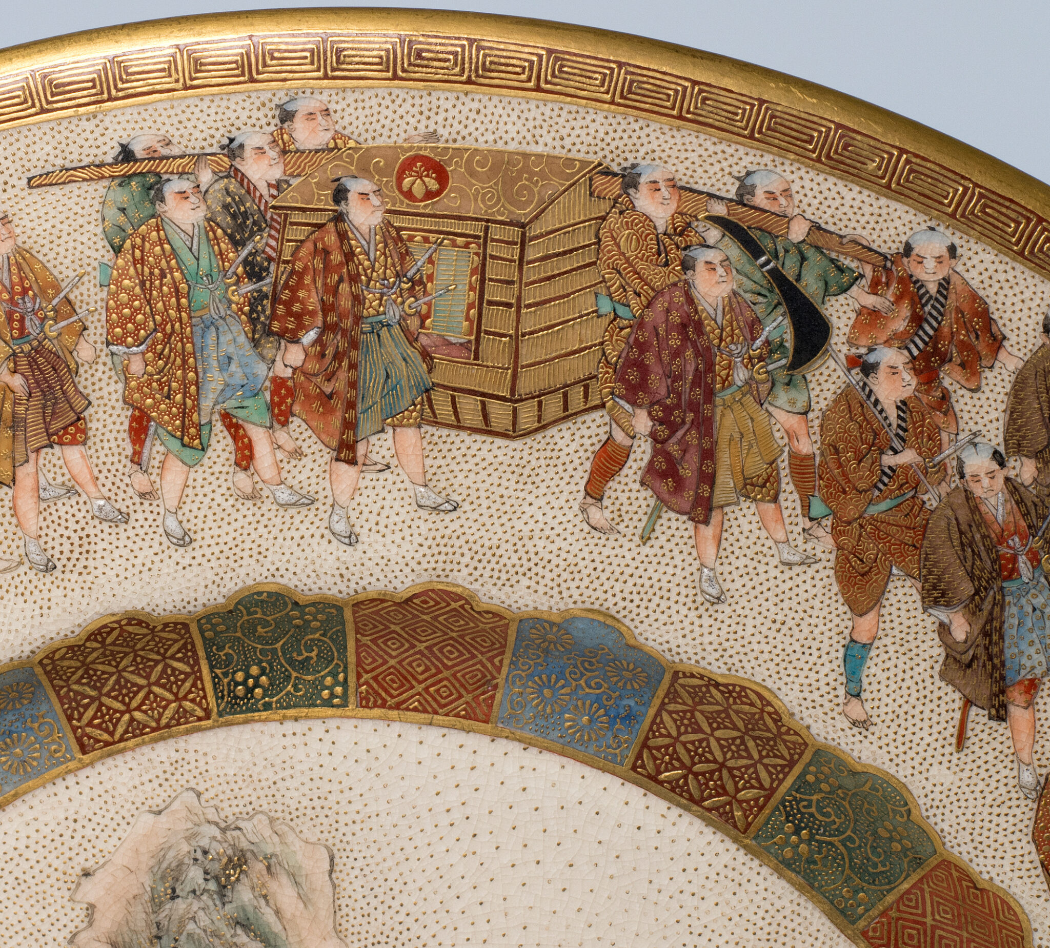 Large Japanese Satsuma Plate by Seikozan | Steve Sly Japanese Art