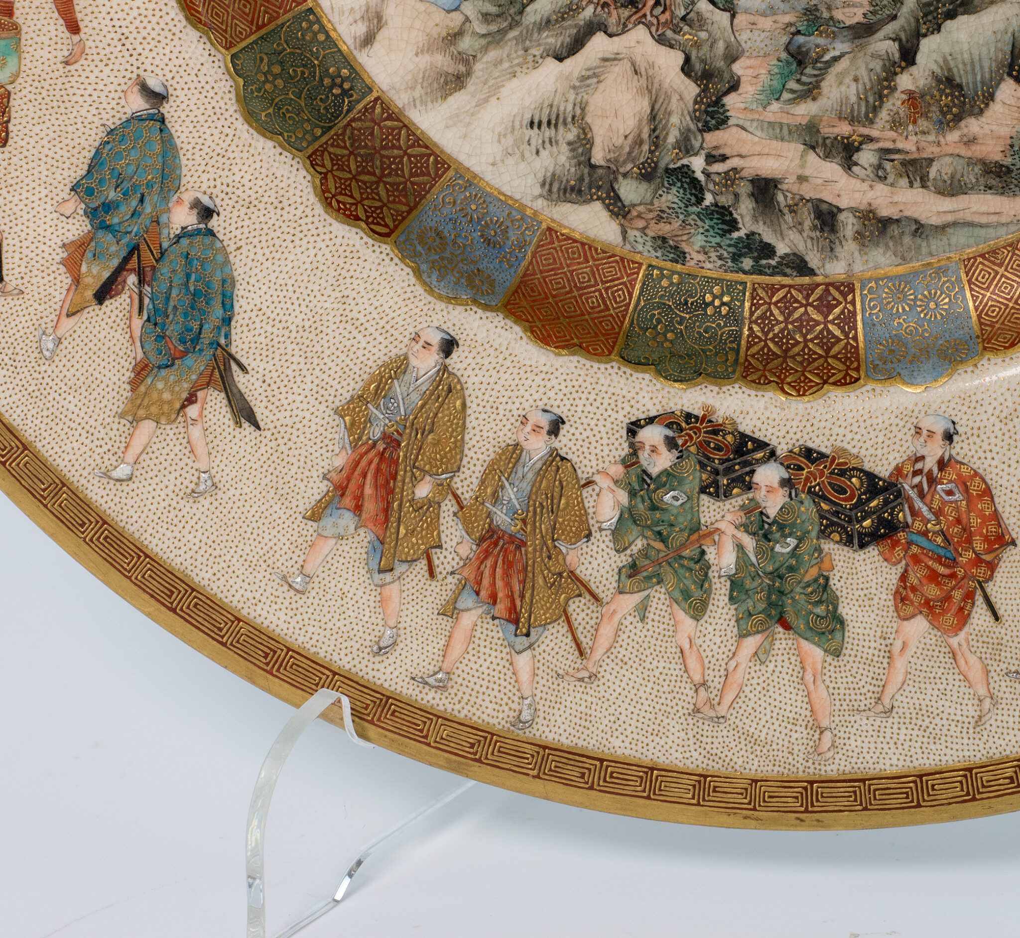 Large Japanese Satsuma Plate by Seikozan | Steve Sly Japanese Art