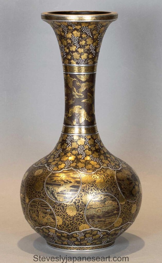 EXQUISITE JAPANESE IRON VASE BY THE KOMAI COMPANY OF KYOTO | Steve Sly ...