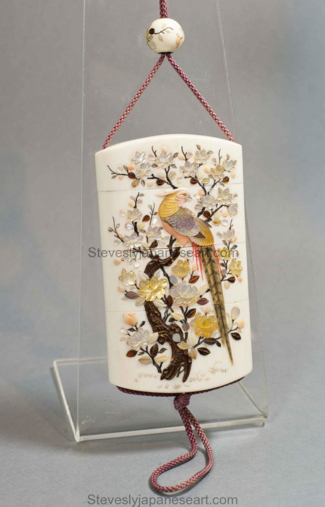 FINE QUALITY JAPANESE IVORY SHIBAYAMA INRO SET | Steve Sly Japanese Art