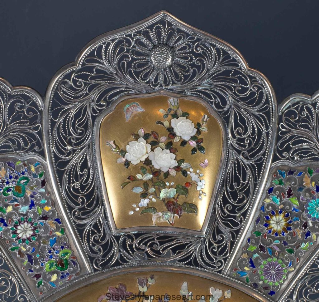 Large Japanese Shibayama Gold Lacquer Panel | Steve Sly Japanese Art