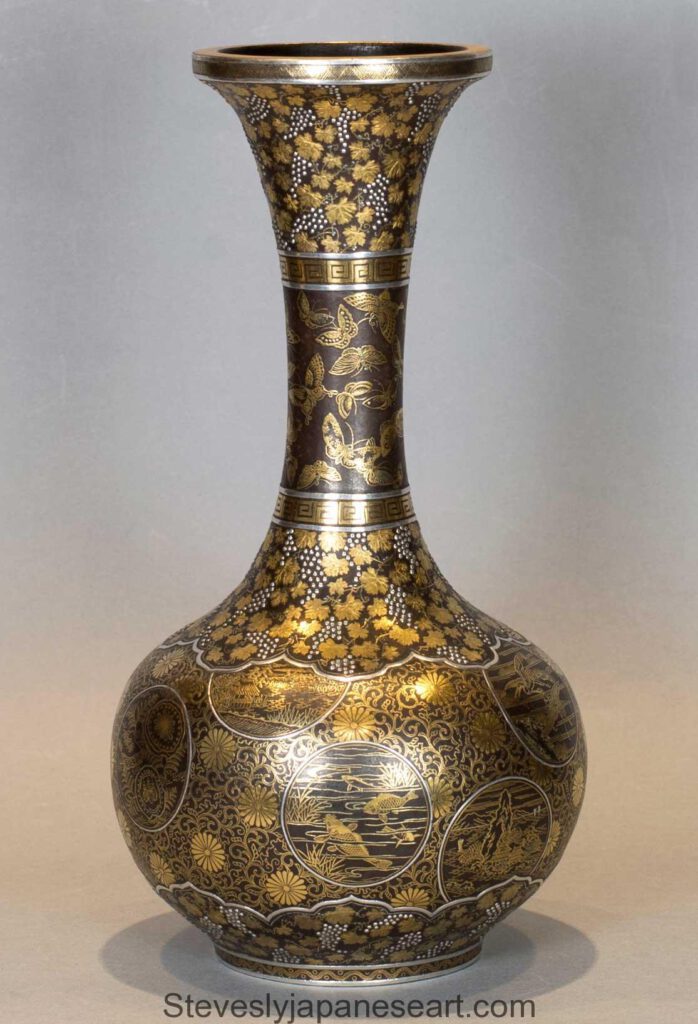 EXQUISITE JAPANESE IRON VASE BY THE KOMAI COMPANY OF KYOTO | Steve Sly ...