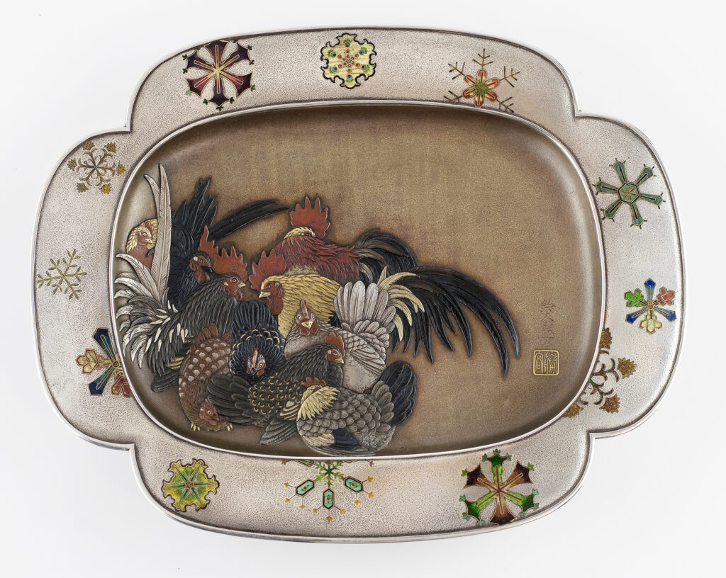 Exceptional Japanese Mixed Metal Ozeki Company Panel. | Steve Sly ...