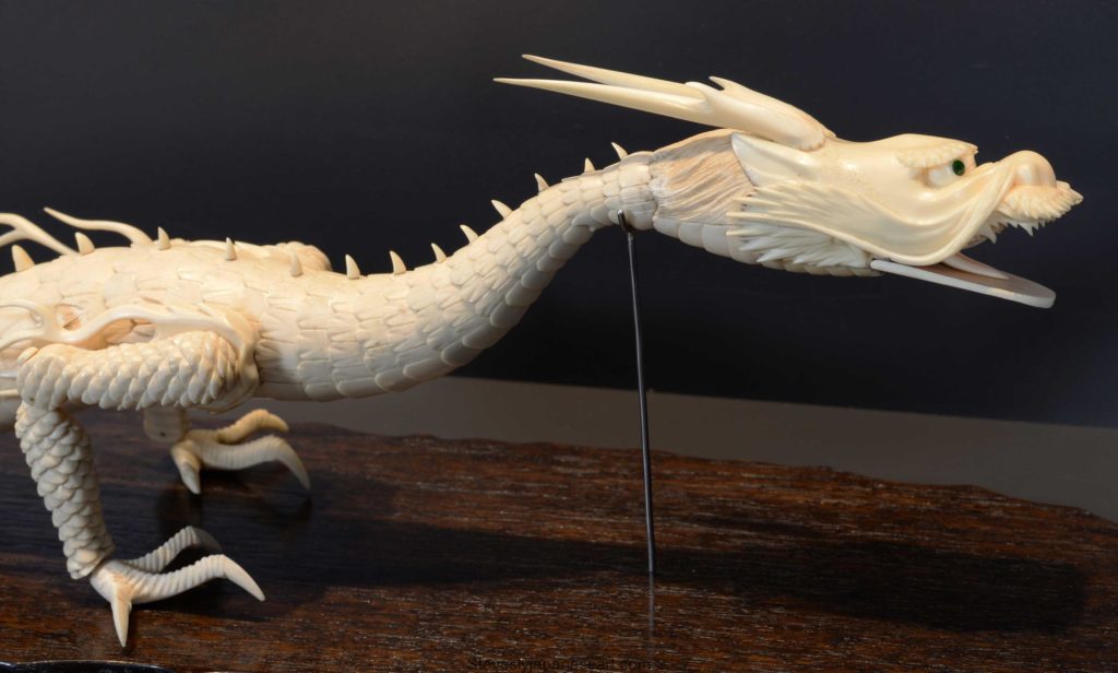 Large Fully Articulated Japanese Ivory Dragon ( Jizai ) Okimono | Steve ...