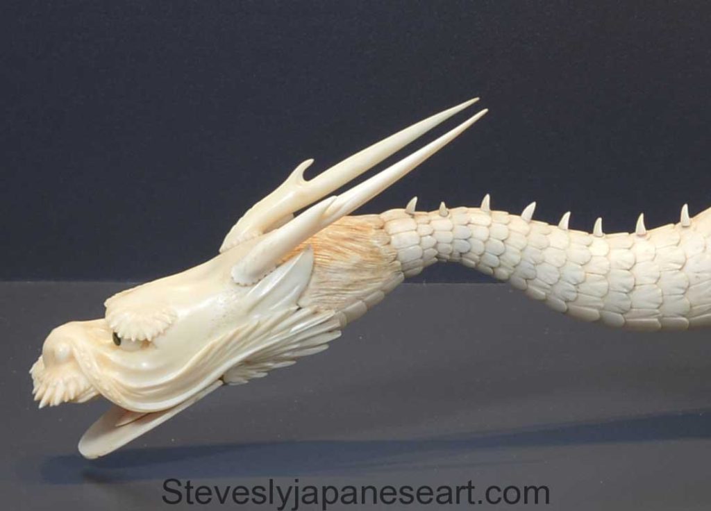 Large Fully Articulated Japanese Ivory Dragon ( Jizai ) Okimono | Steve ...