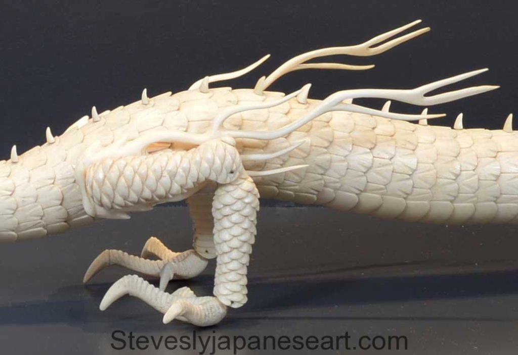 Large Fully Articulated Japanese Ivory Dragon ( Jizai ) Okimono | Steve ...