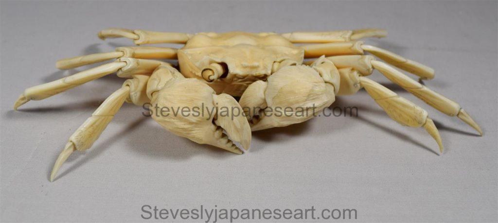 A WONDERFUL PAIR OF JAPANESE IVORY ARTICULATED CRABS | Steve Sly ...