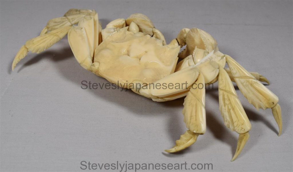 A WONDERFUL PAIR OF JAPANESE IVORY ARTICULATED CRABS | Steve Sly ...