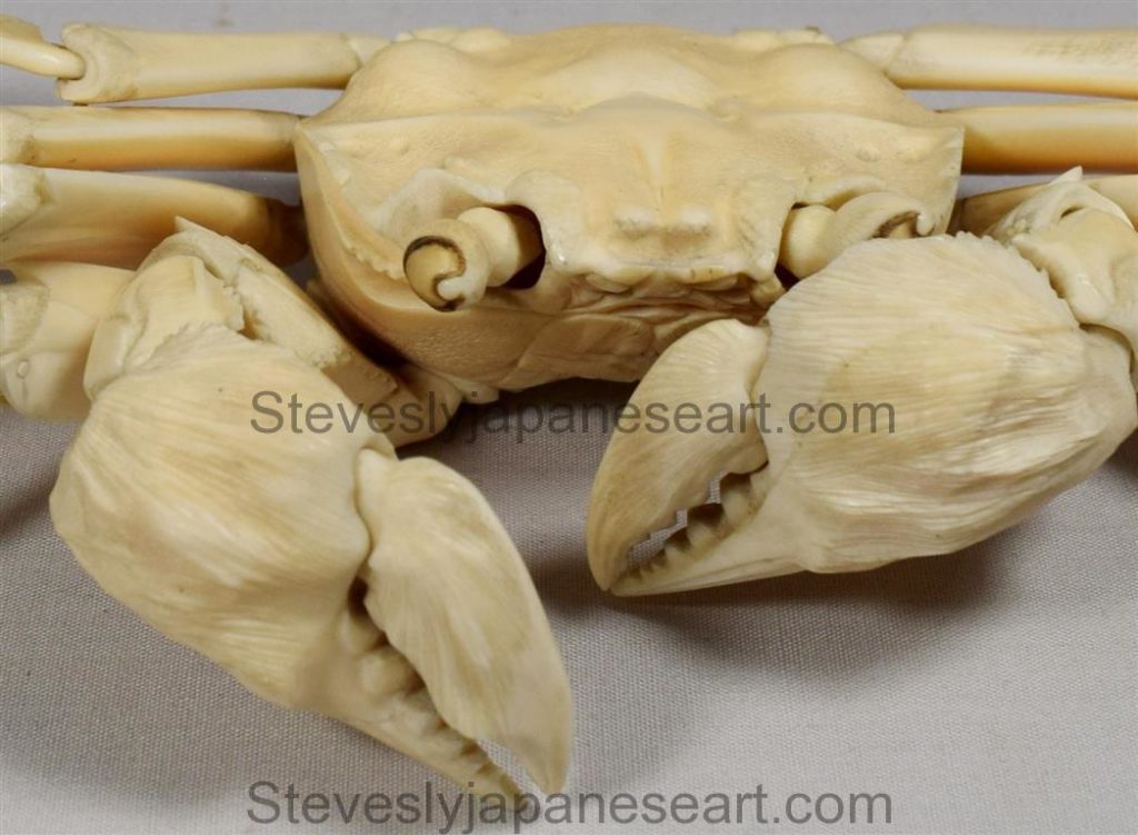 A WONDERFUL PAIR OF JAPANESE IVORY ARTICULATED CRABS | Steve Sly ...