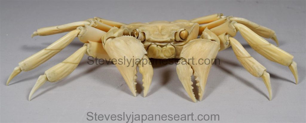 A WONDERFUL PAIR OF JAPANESE IVORY ARTICULATED CRABS | Steve Sly ...