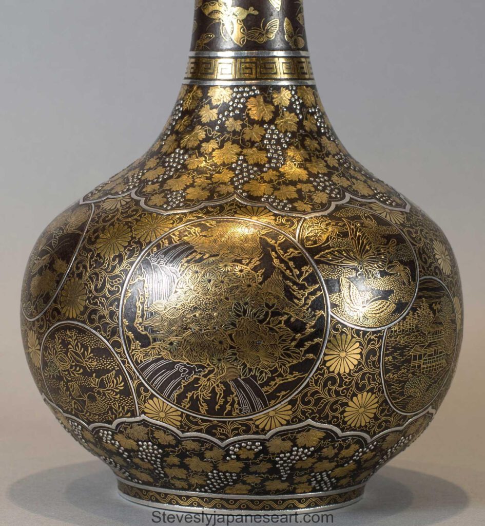 EXQUISITE JAPANESE IRON VASE BY THE KOMAI COMPANY OF KYOTO | Steve Sly ...