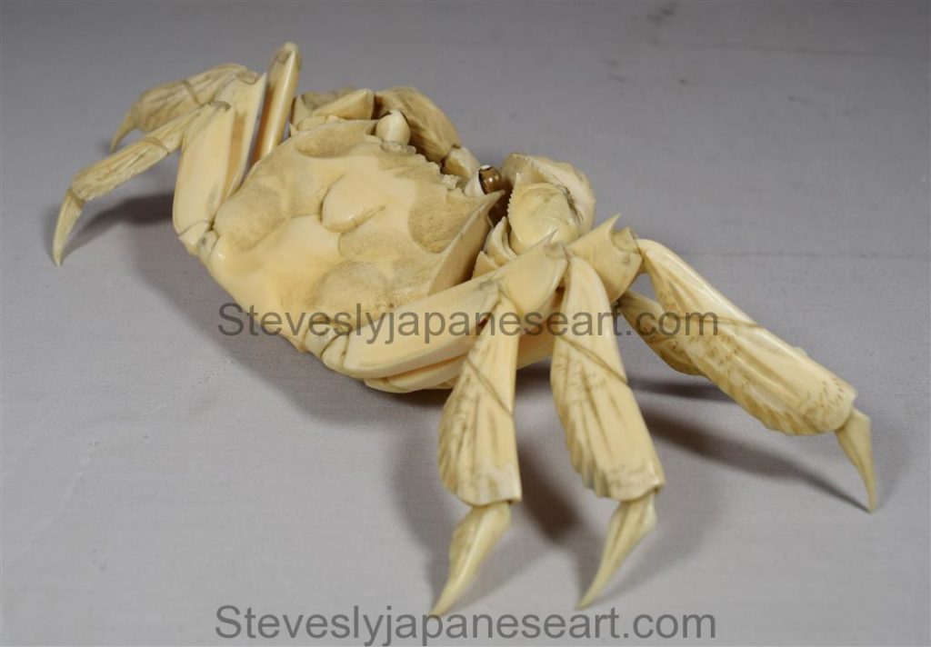 A WONDERFUL PAIR OF JAPANESE IVORY ARTICULATED CRABS | Steve Sly ...