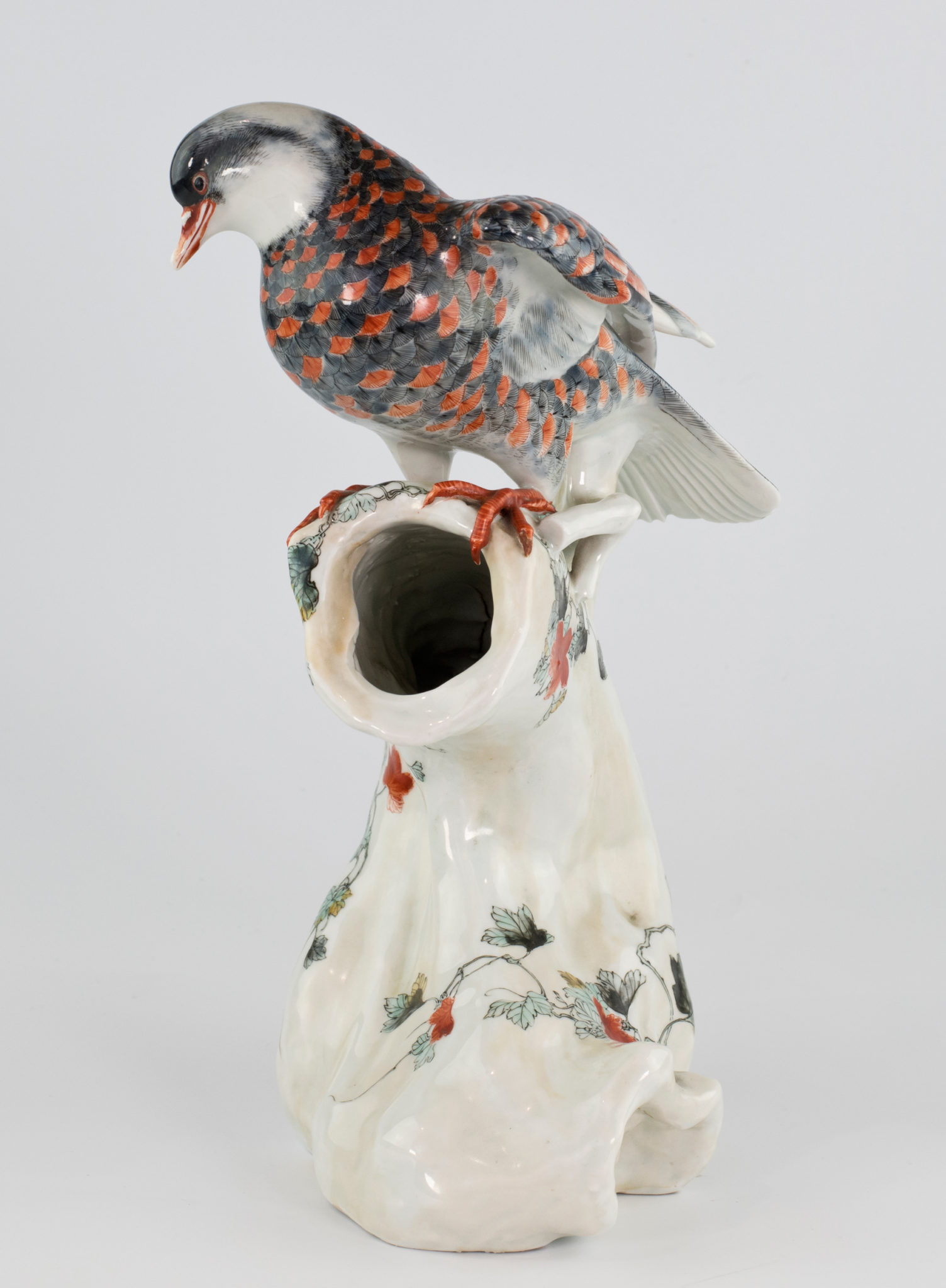 Japanese Ceramic Pigeon Okimono - Makuzu Kozan II | Steve Sly Japanese Art