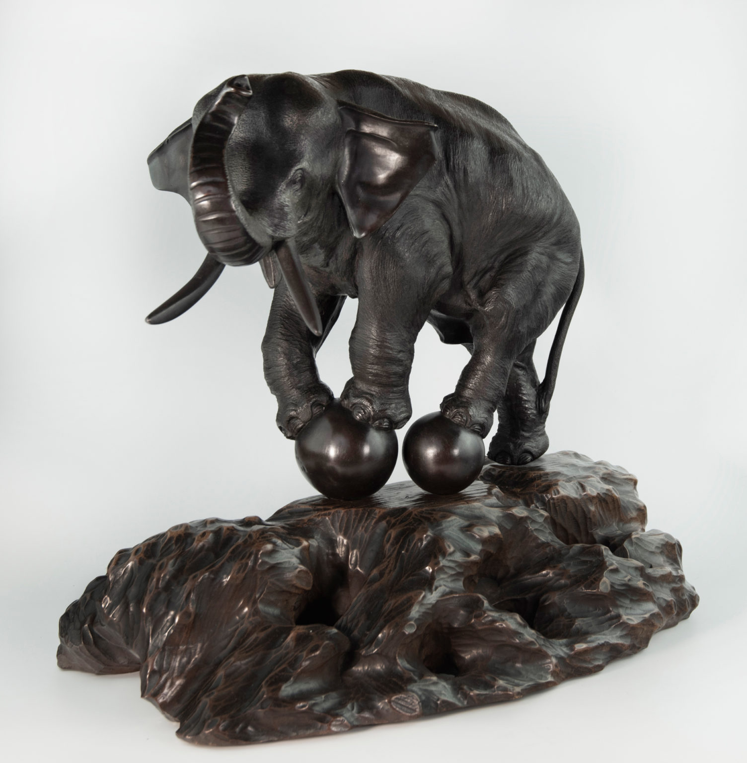 Large Japanese Bronze Elephant Okimono- Genryusai Seiya | Steve Sly ...