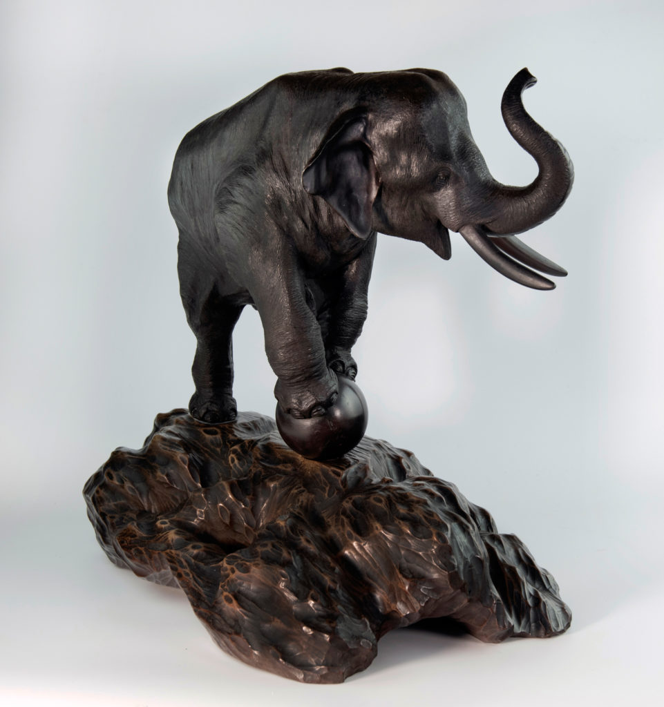 Large Japanese Bronze Elephant Okimono- Genryusai Seiya | Steve Sly ...