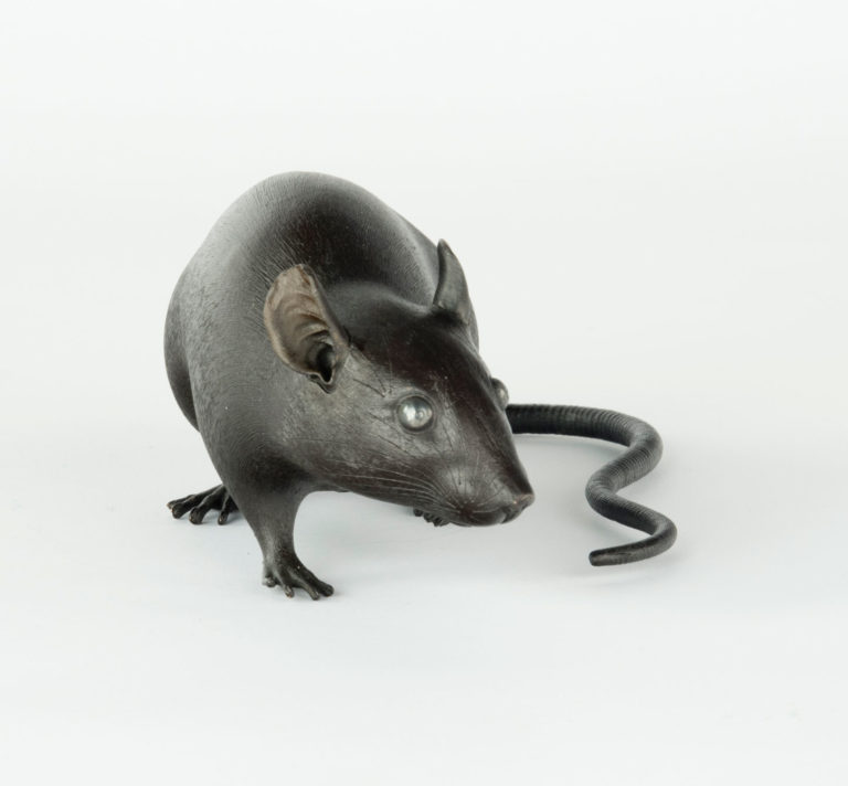 Fine Quality Japanese Bronze Rat Okimono - Artist Signed | Steve Sly Japanese Art