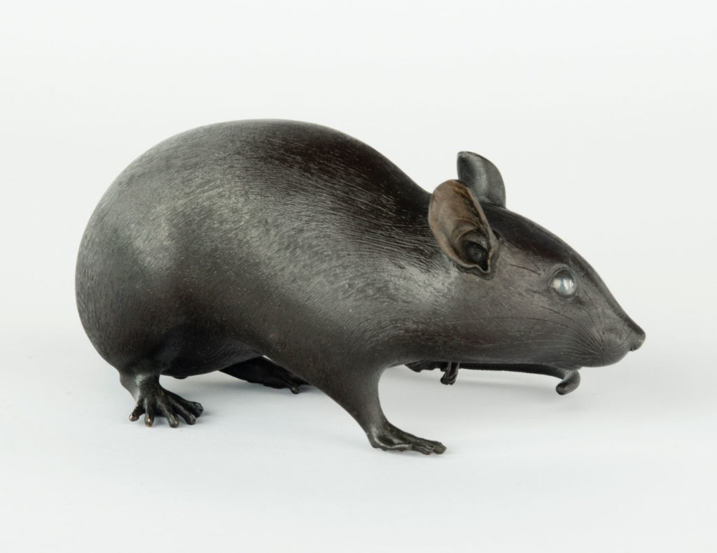 Fine Quality Japanese Bronze Rat Okimono - Artist Signed | Steve Sly Japanese Art
