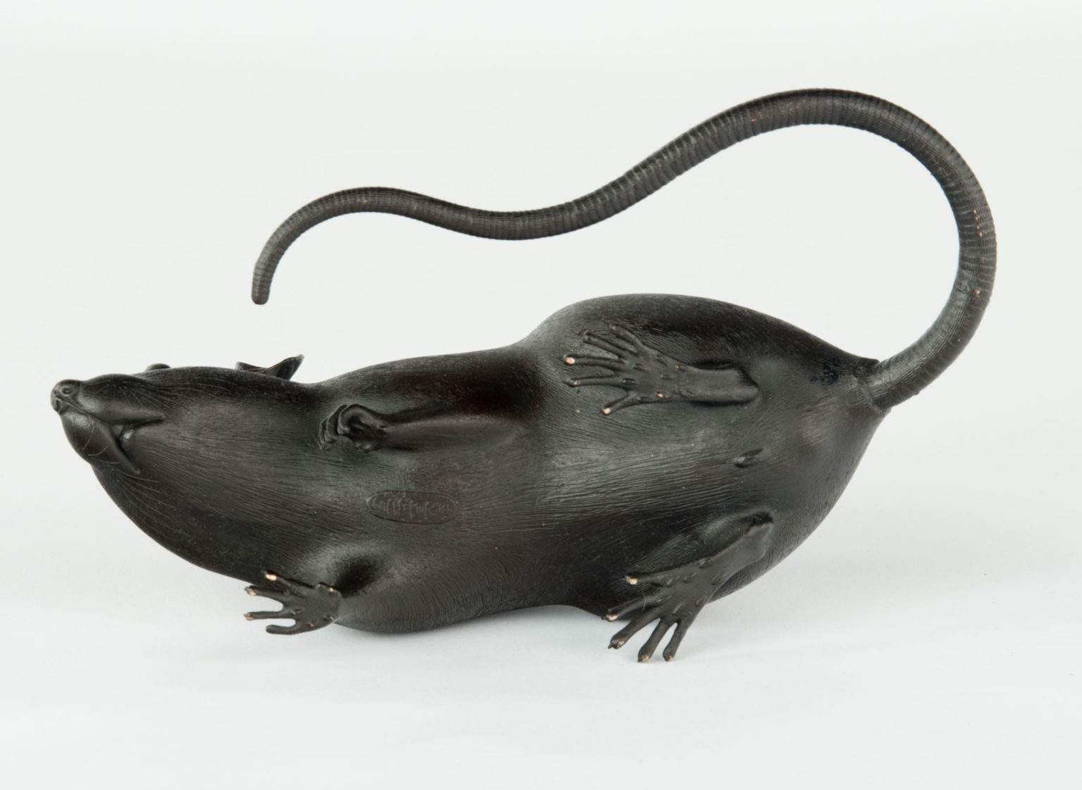 Fine Quality Japanese Bronze Rat Okimono - Artist Signed | Steve Sly Japanese Art