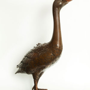 Life Size Japanese Bronze Runner Duck Okimono- Artist Signed | Steve ...