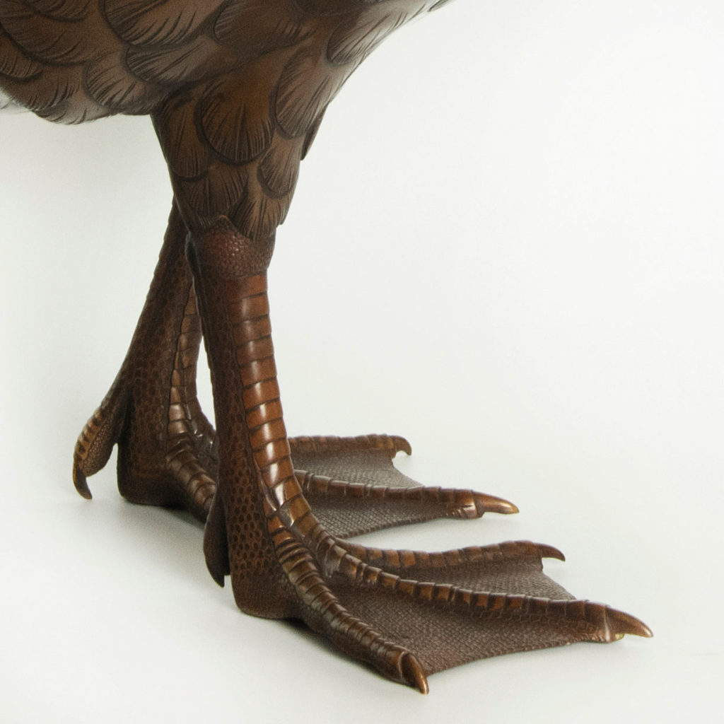 Life Size Japanese Bronze Runner Duck Okimono- Artist Signed | Steve ...