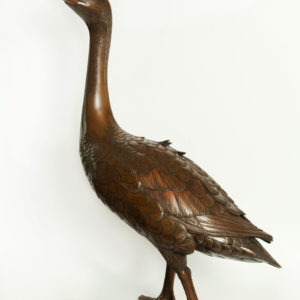Life Size Japanese Bronze Runner Duck Okimono- Artist Signed | Steve ...