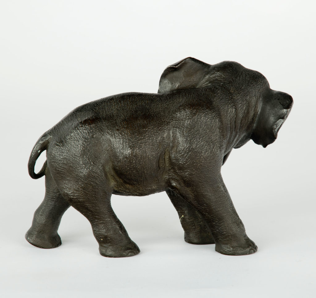 Japanese Bronze Elephant Okimono by Maruki Company | Steve Sly Japanese Art