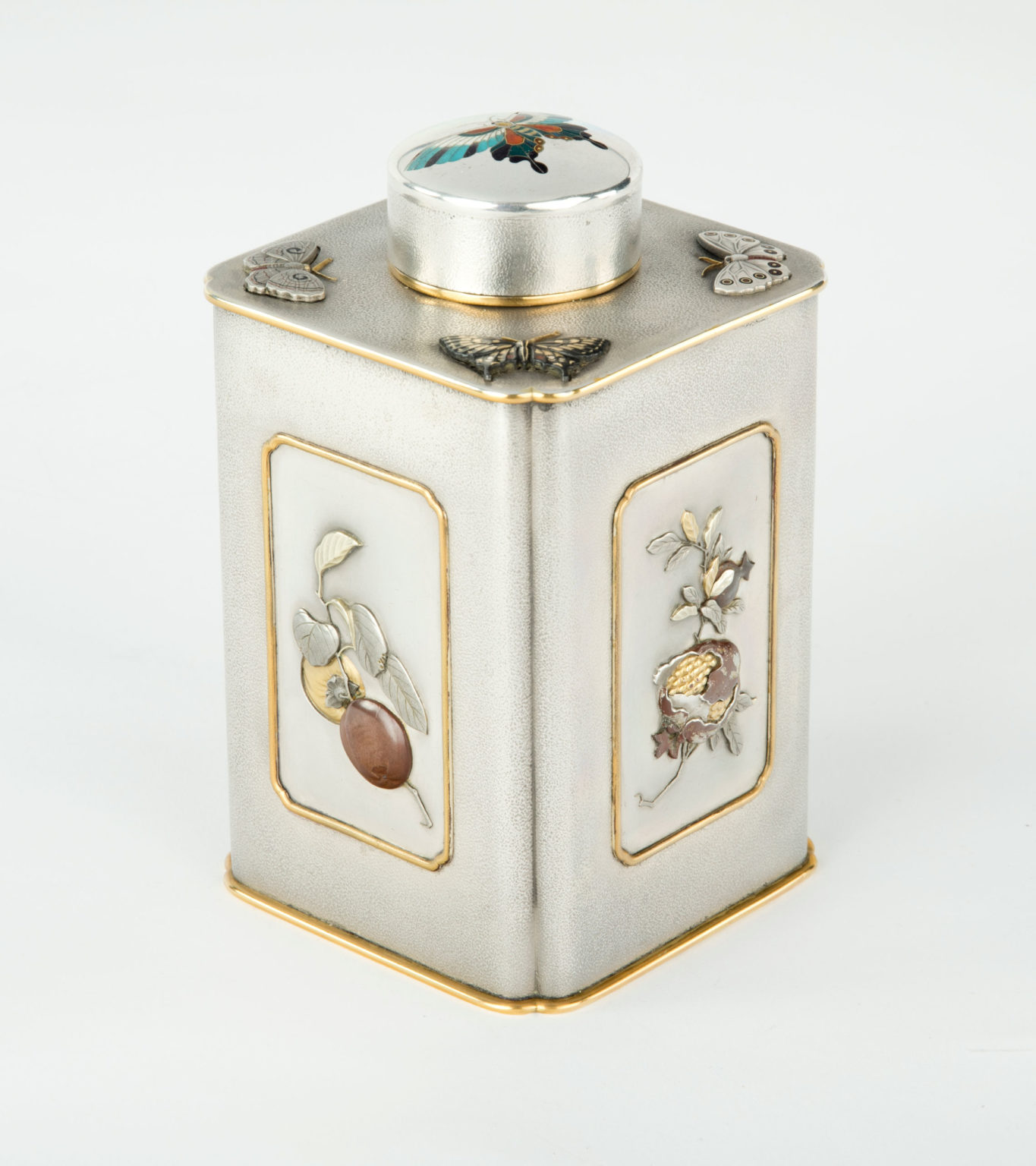 Japanese Silver and Enamel Natsume - Tea Caddy | Steve Sly Japanese Art