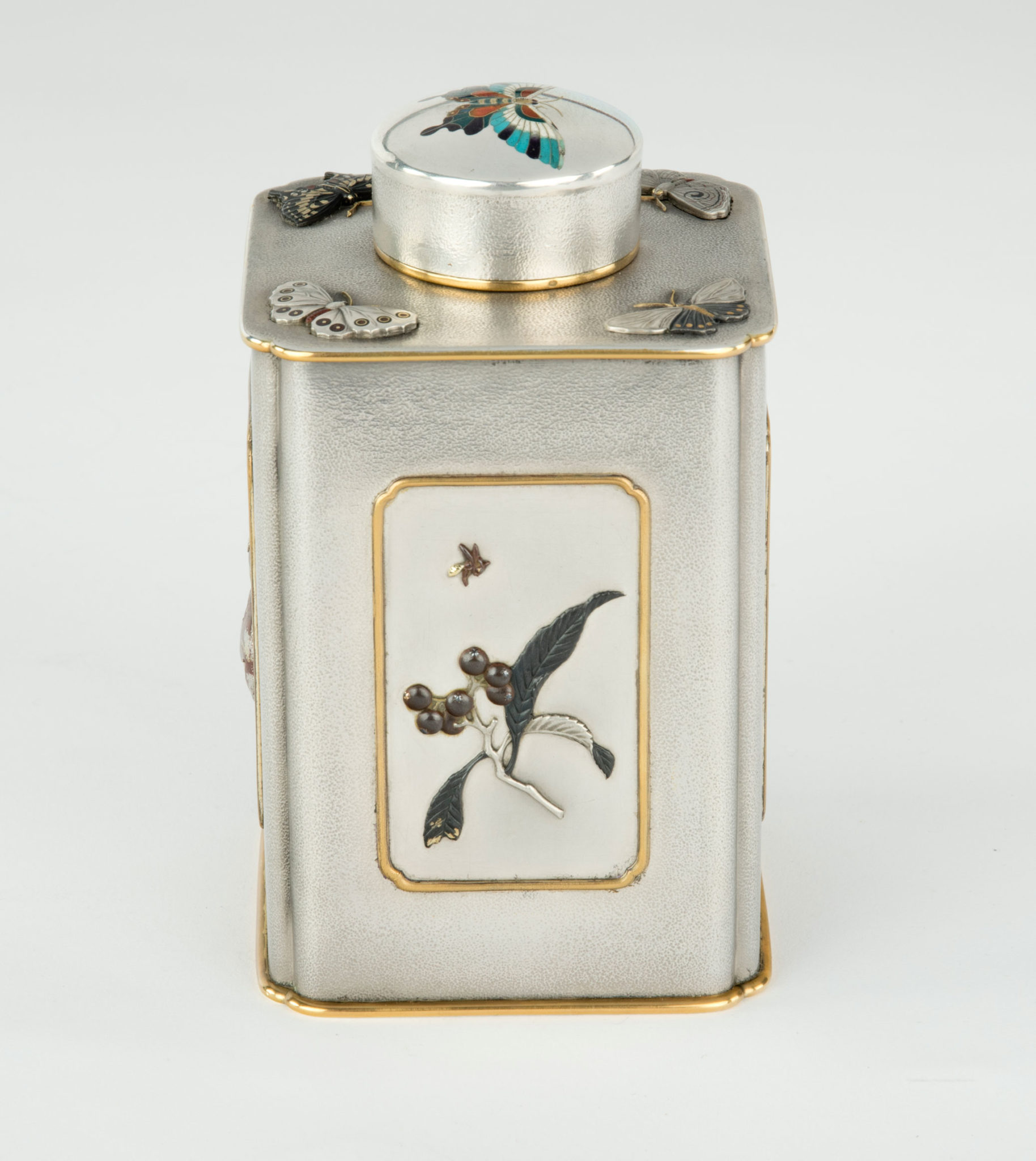 Japanese Silver and Enamel Natsume - Tea Caddy | Steve Sly Japanese Art
