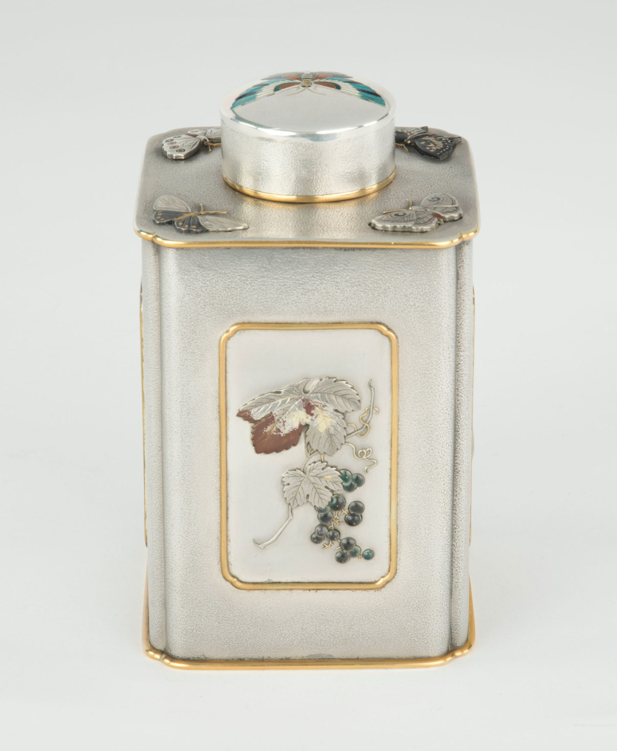 Japanese Silver and Enamel Natsume - Tea Caddy | Steve Sly Japanese Art