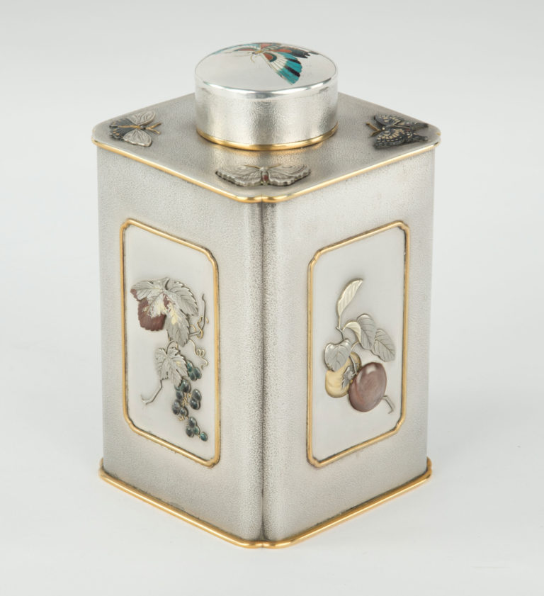 Japanese Silver and Enamel Natsume - Tea Caddy | Steve Sly Japanese Art