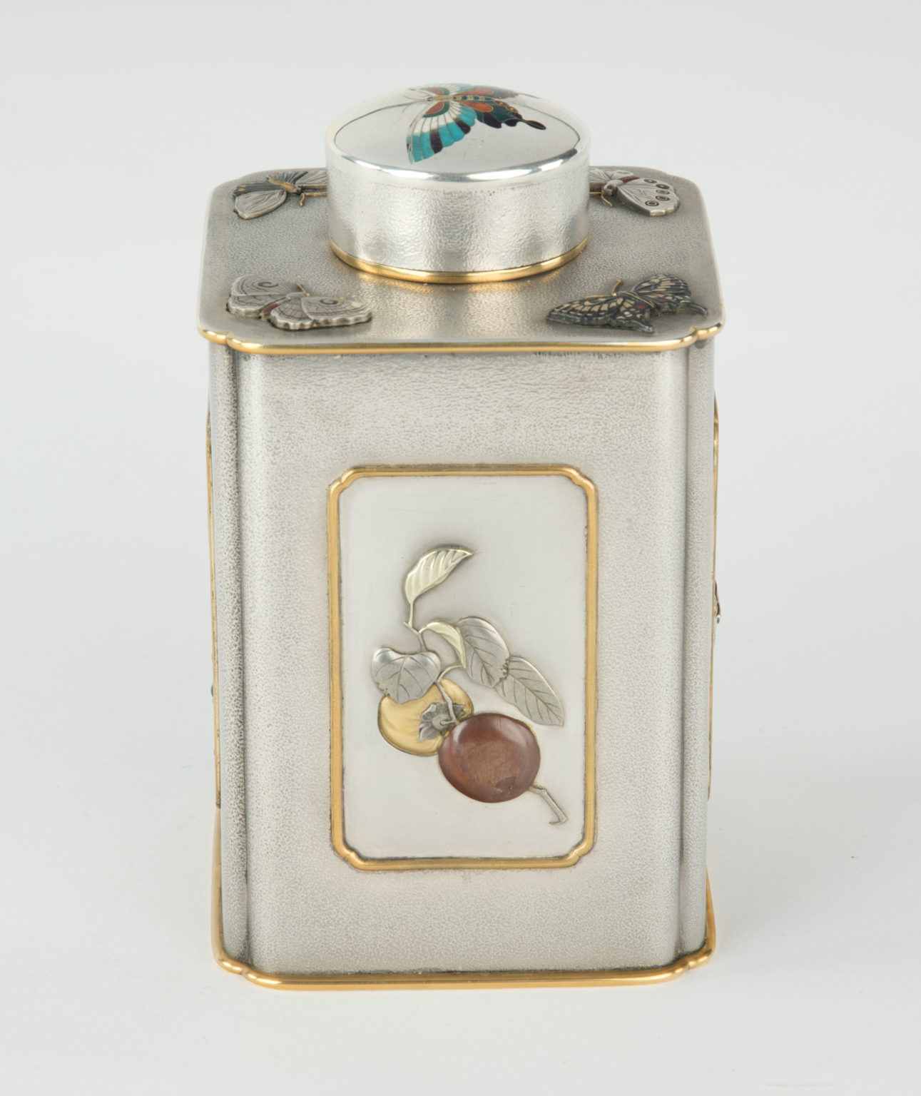 Japanese Silver and Enamel Natsume - Tea Caddy | Steve Sly Japanese Art