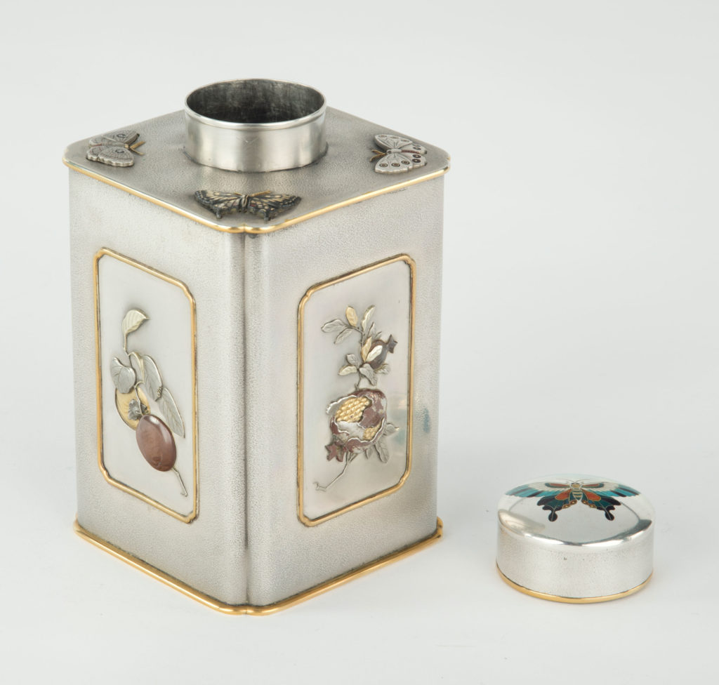 Japanese Silver and Enamel Natsume - Tea Caddy | Steve Sly Japanese Art