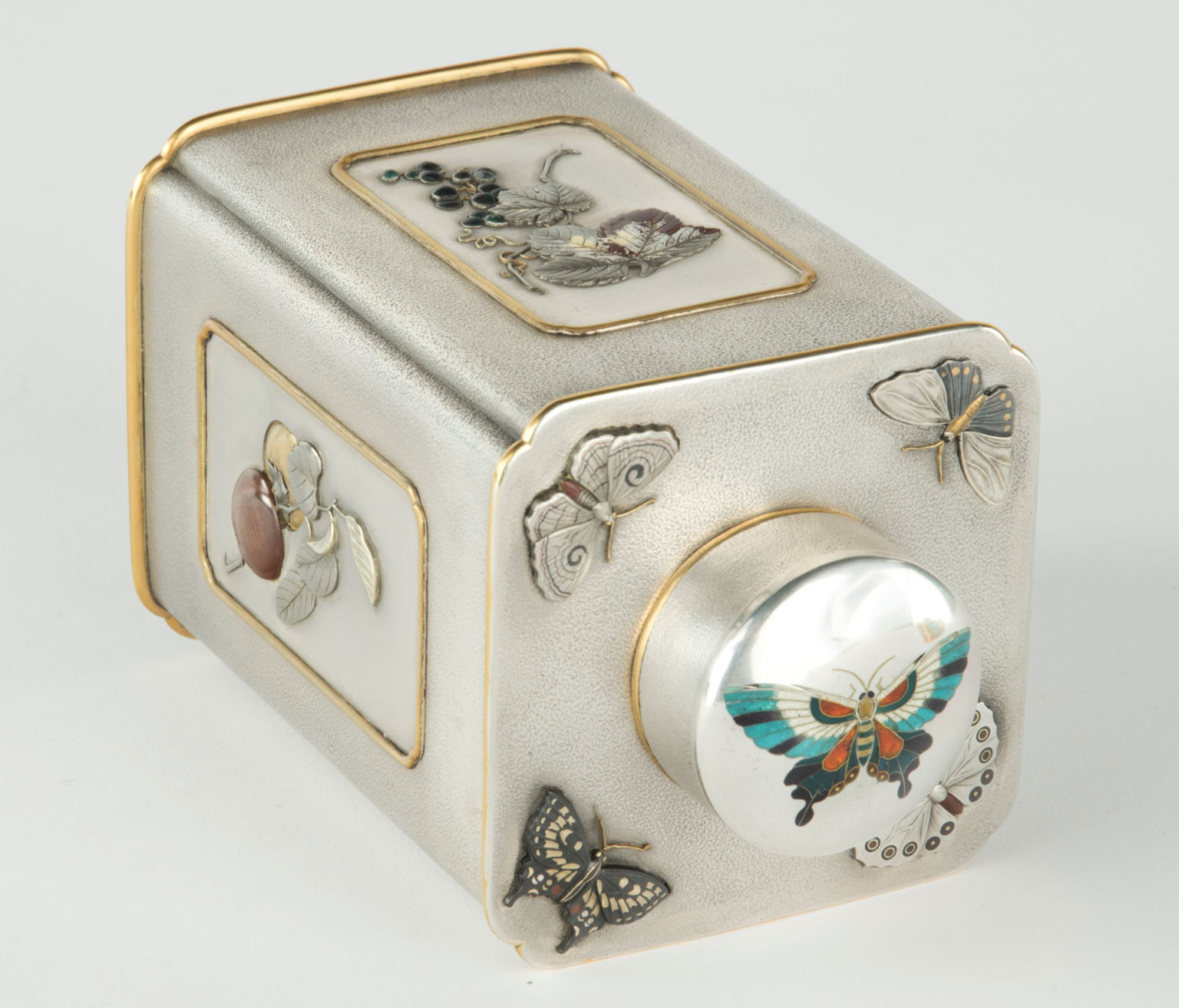 Japanese Silver and Enamel Natsume - Tea Caddy | Steve Sly Japanese Art
