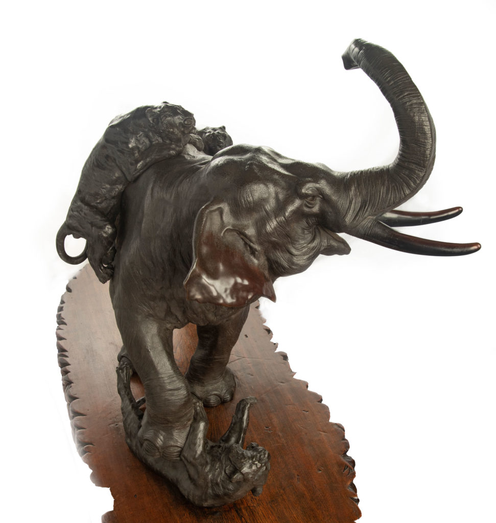 Important and Monumental Japanese Bronze Okimono - Sano Takachika ...