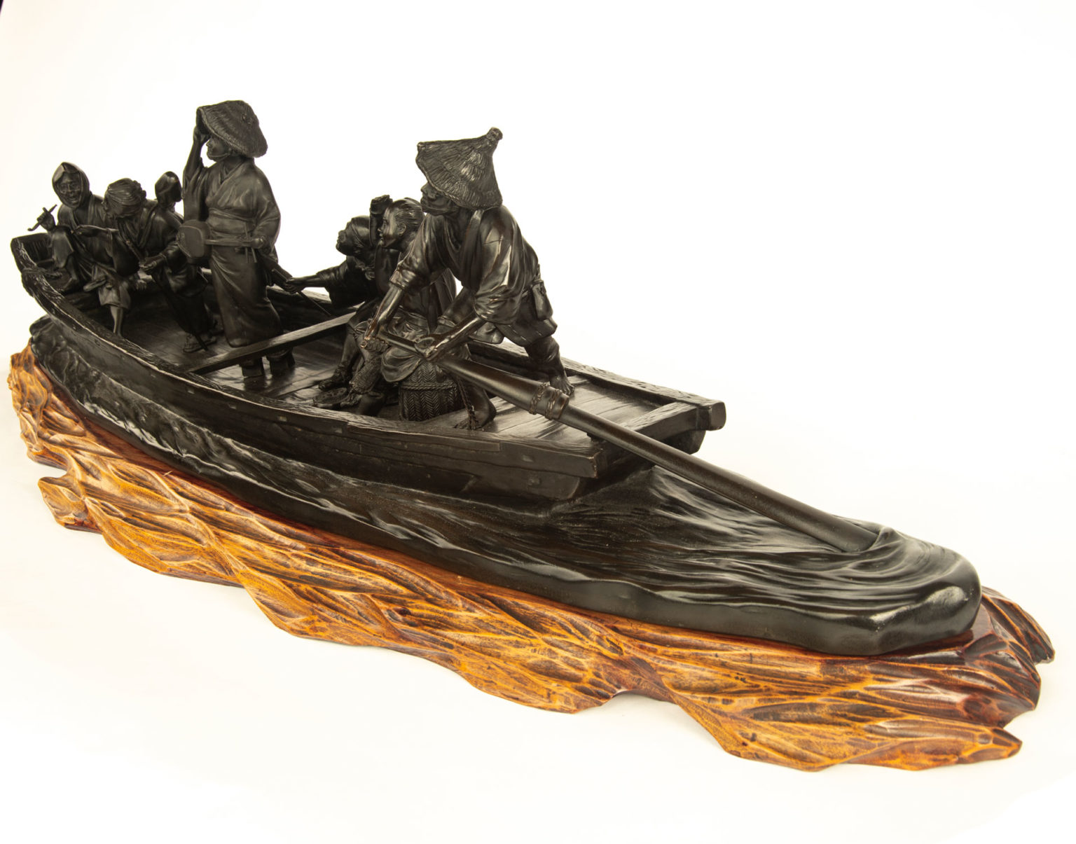 Very Large Japanese Bronze Ferry Boat Okimono by Seiya | Steve Sly ...