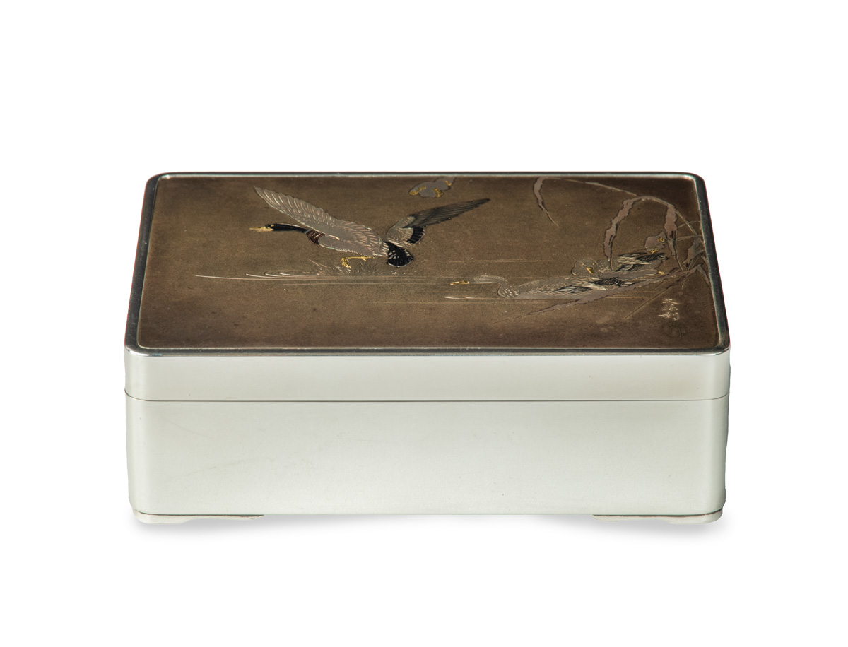 Charming Japanese Pure Silver and Mixed Metal Table Box | Steve Sly ...