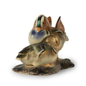 Charming Japanese Okimono Mandarin Ducks - Makuzu Kozan II | Steve Sly ...