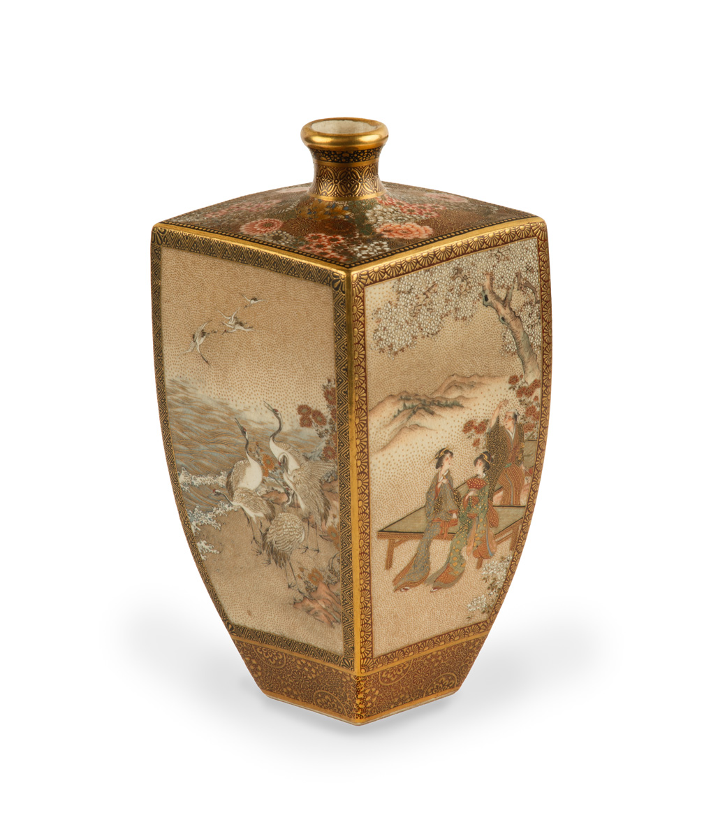 Very Fine Japanese Satsuma Vase by Seikozan | Steve Sly Japanese Art