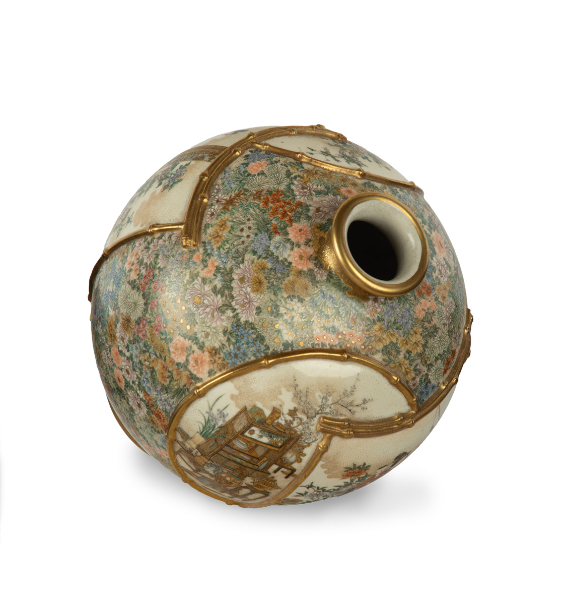 Very Fine Japanese Satsuma Vase by Kinkozan | Steve Sly Japanese Art